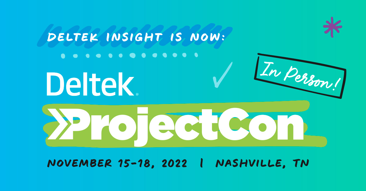 Deltek ProjectCon 2022 | Project Success Starts Here